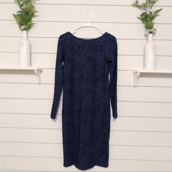 Soon | Dresses | Soon Maternity Blue Dress Jacquard | Poshmark